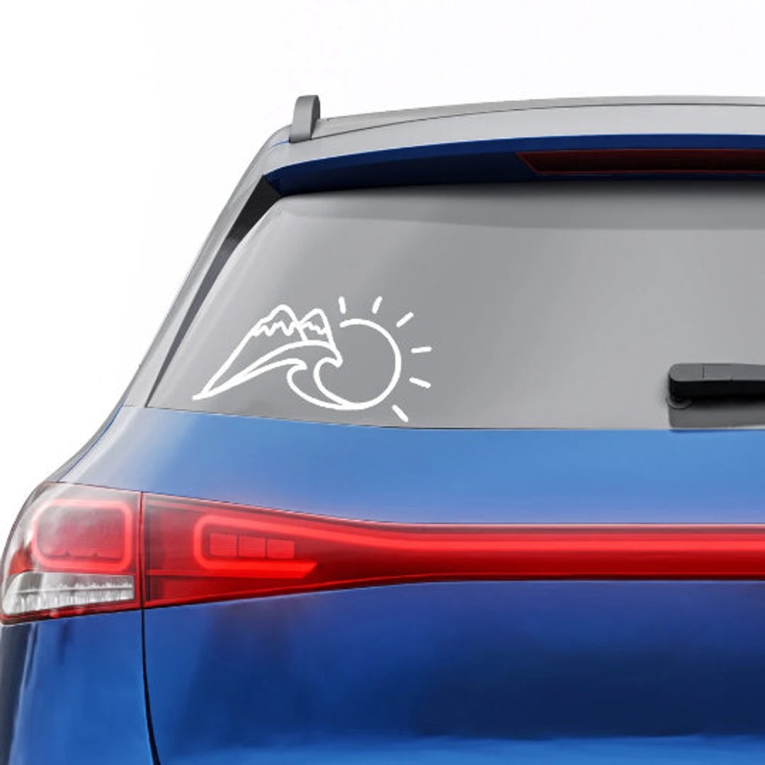 Ocean Decal, Mountain Decal, Sun Decal, Beach Decal, Wave Decal, Car ...