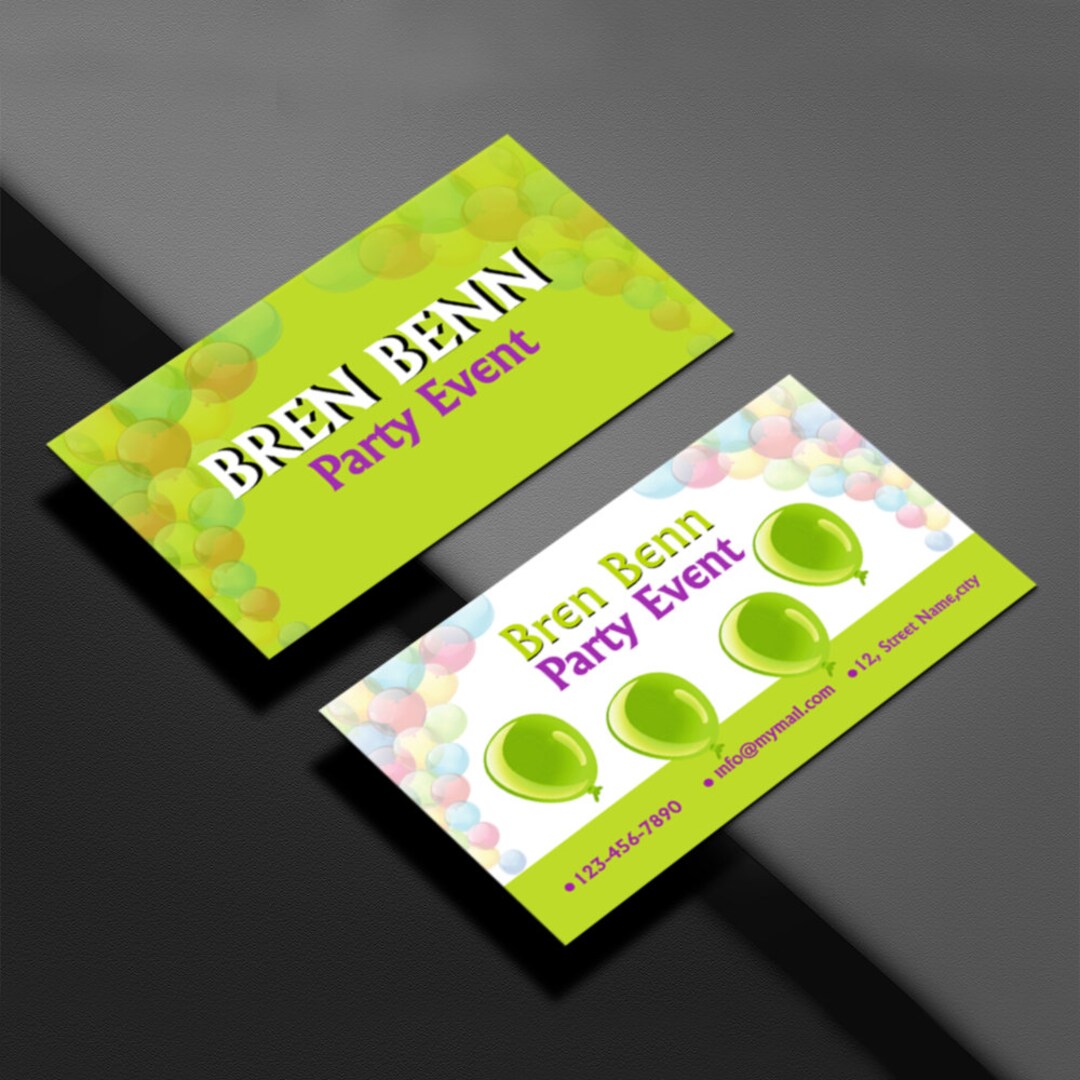 Event Service Business Cards _ Custom Event Service Business Cards ...