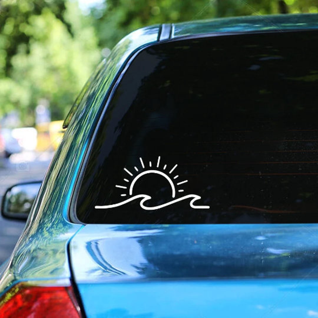 Ocean Wave Vinyl Decal Ocean Wave Decal Beach Decal Wave Decal for Car ...