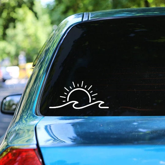 Ocean Wave Vinyl Decal Ocean Wave Decal Beach Decal Wave Decal for Car ...
