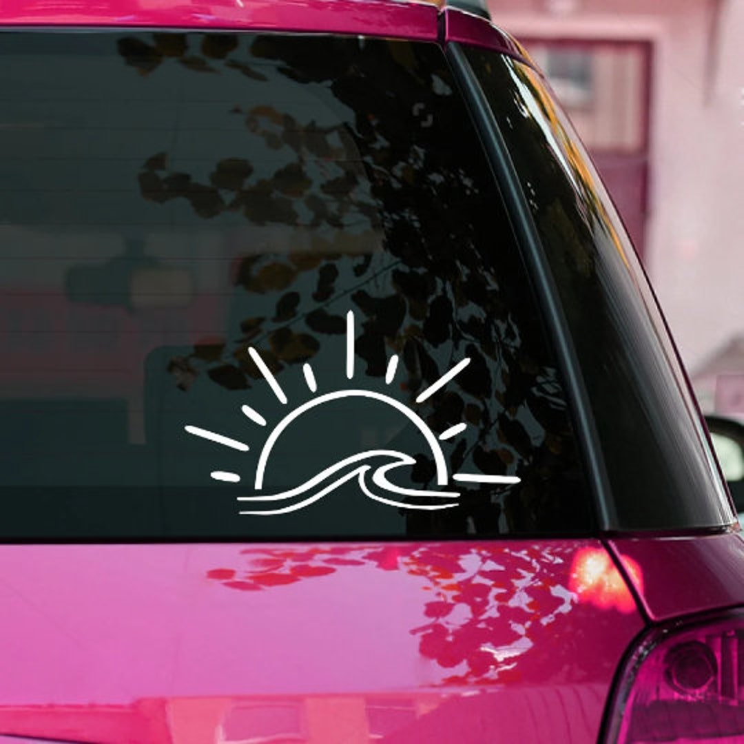 Ocean Decal, Mountain Decal, Sun Decal, Beach Decal, Wave Decal, Car ...