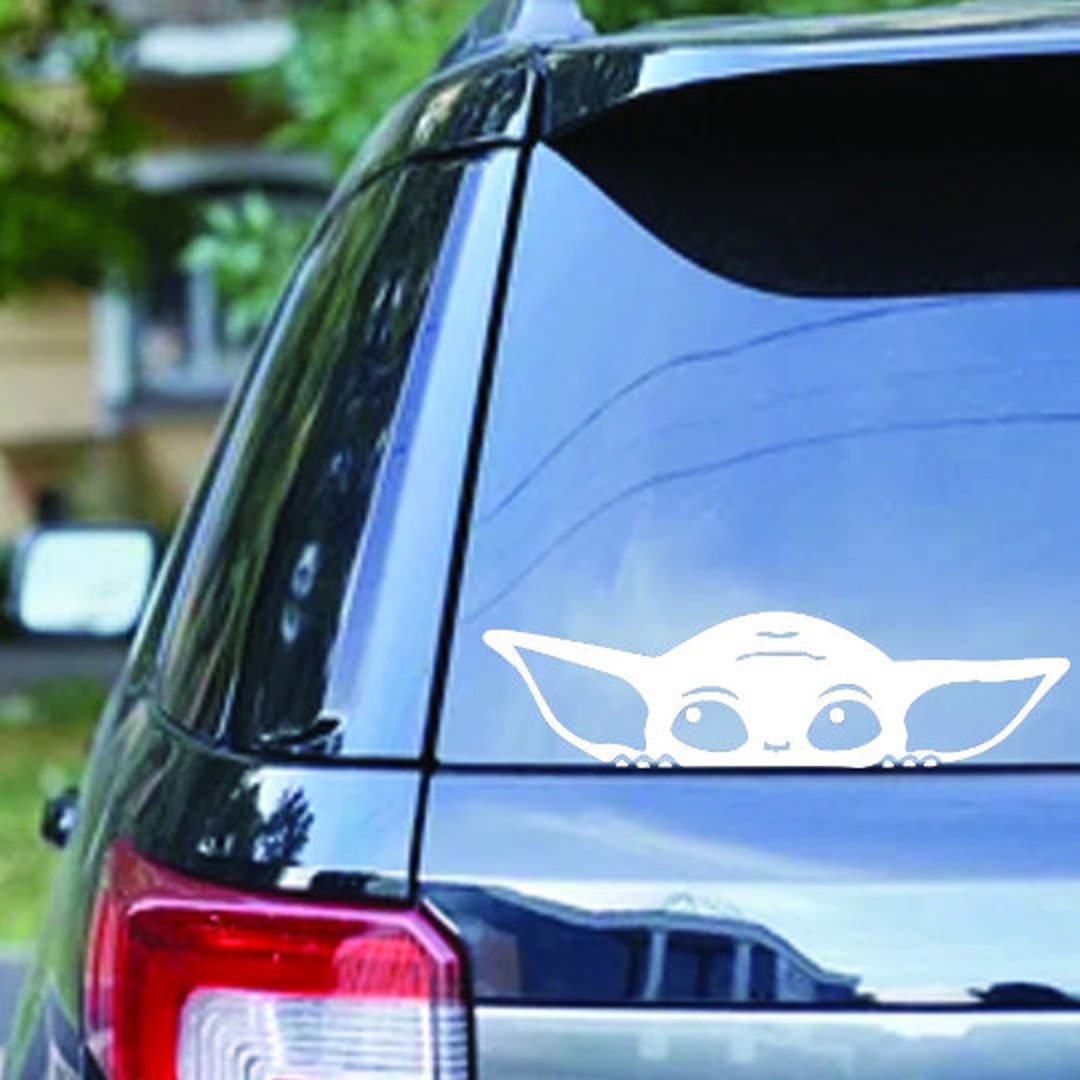Peeking Baby Yoda Vinyl Decal, Sticker_baby YODA Star Wars Decal - Etsy