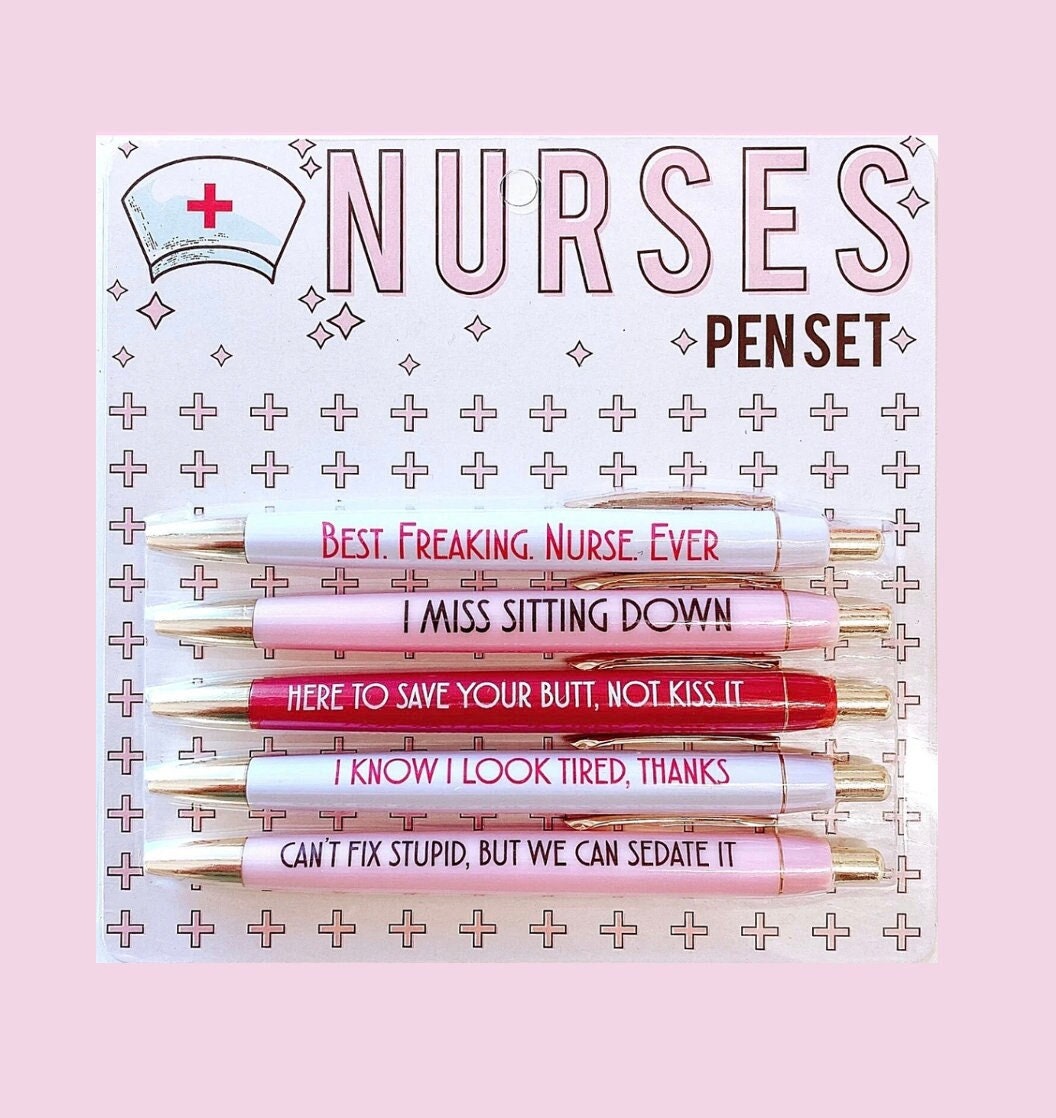 Nurses Pen Set Funny Pens Work Pens Coworker Gift Funny Pens Novelty ...