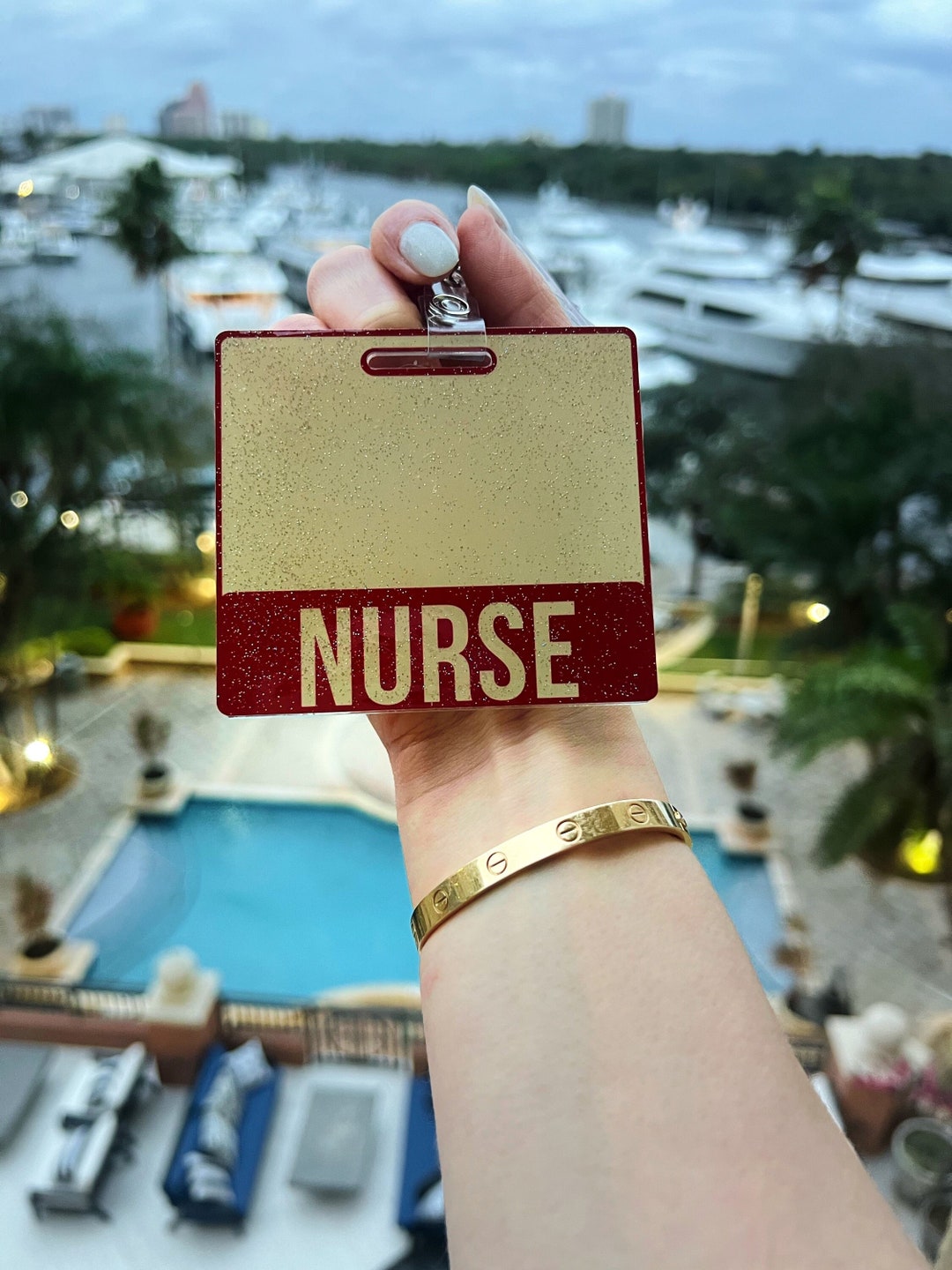 FSU CUSTOM Badge Buddy, Acrylic Badge Reel, Customizable, Nurse Badge ...