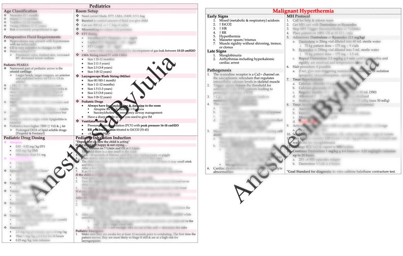 Anesthesia Lab Final Cheat Sheet Anesthesia Emergencies BOARDS REVIEW ...