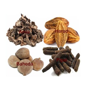 Amla, Harad, Baheda, Pipal Whole Sabut for Triphala Churna Powder 800 ...