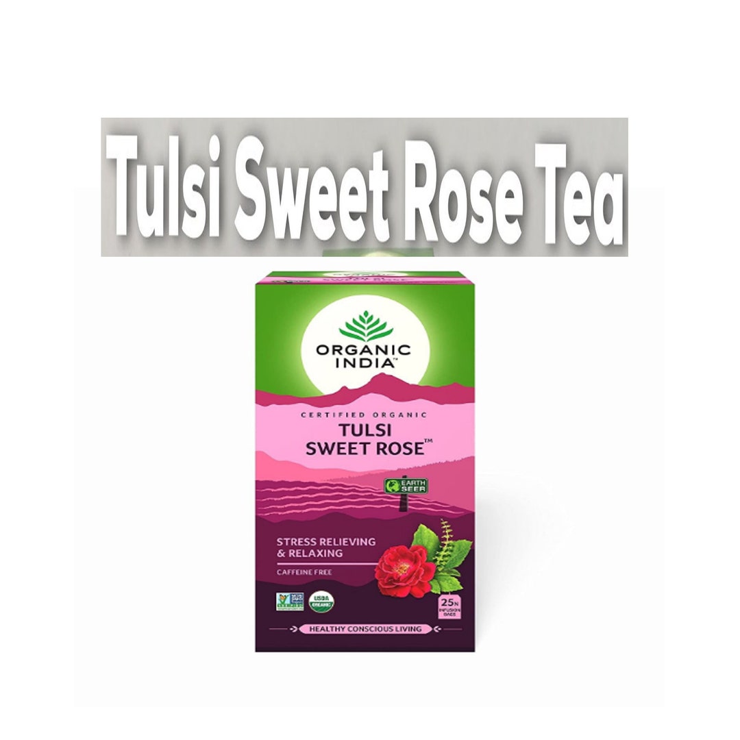 Organic India Tulsi Sweet Rose Tea - 25 Infusion Bags - Etsy