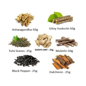 Kadha Pack DRY (250gm) Giloy, Ashwagandha, Tulsi, Mulethi, Kali Mirch ...