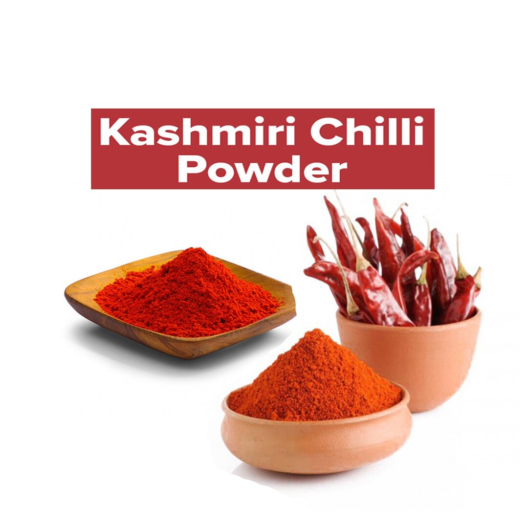 Natural Organic Kashmiri Chili Powder - Chili Powder - Red Chili Powder ...