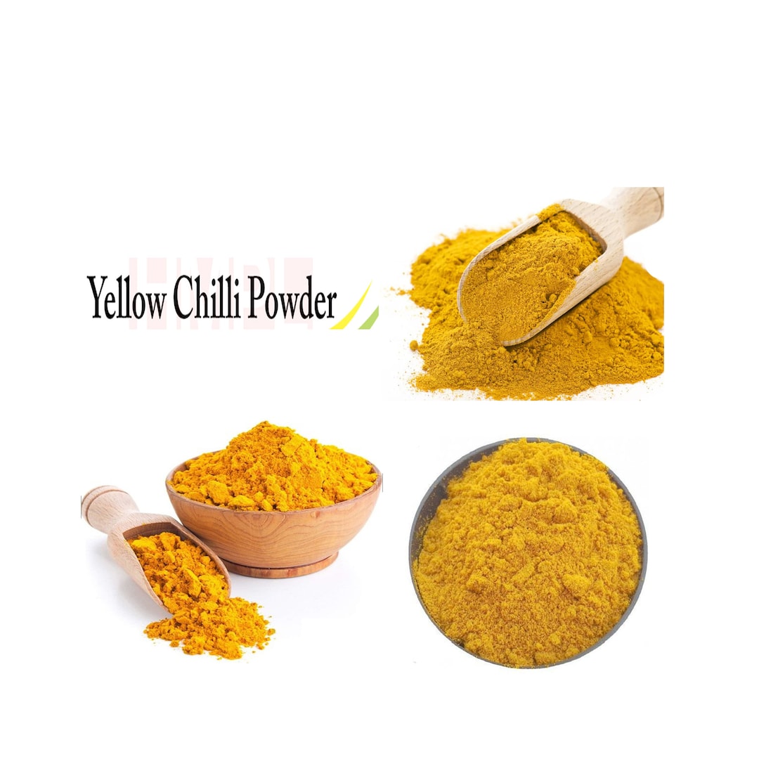 Organic Yellow Chilli Powder, YELLOW CHILLI POWDER - Ground Yellow ...
