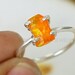 Orange Fire Opal Ring Mexican Fire Opal Ring October - Etsy