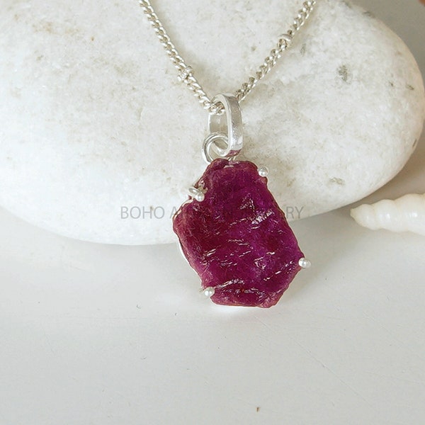 Natural Ruby Pendant - Etsy