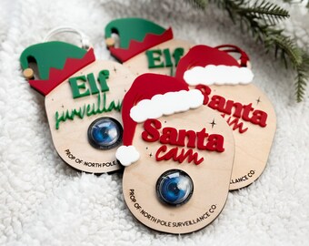 Elf & Santa Surveillance Camera Ornaments BUNDLE DIGITAL - Etsy