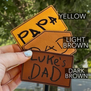 Custom Leather Patch Hat for Father's Day-engraved With - Etsy