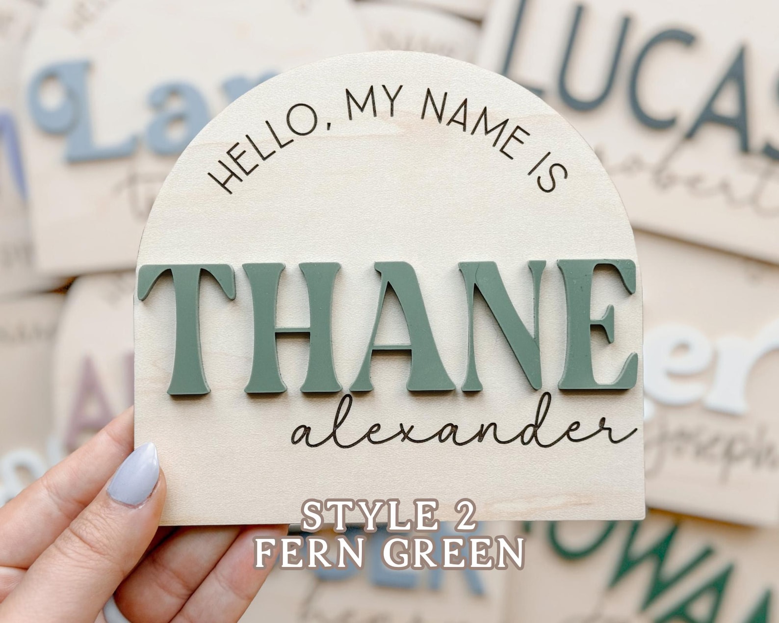 Baby Name Announcement Sign Hello My Name is Sign Fresh 48 Photo Prop ...