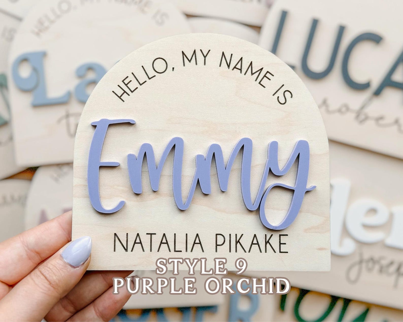 Baby Name Announcement Sign Hello My Name is Sign Fresh 48 Photo Prop ...
