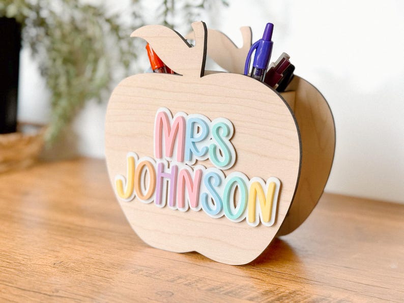 Teacher Appreciation Gift - Personalized Pencil Holder - Best Teacher ...