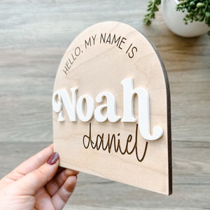 Baby Name Announcement Sign Hello My Name is Sign Fresh 48 Photo Prop ...