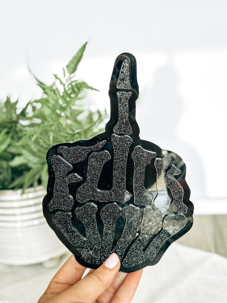 Skeleton Middle Finger Sign Halloween Decor or Everyday - Etsy