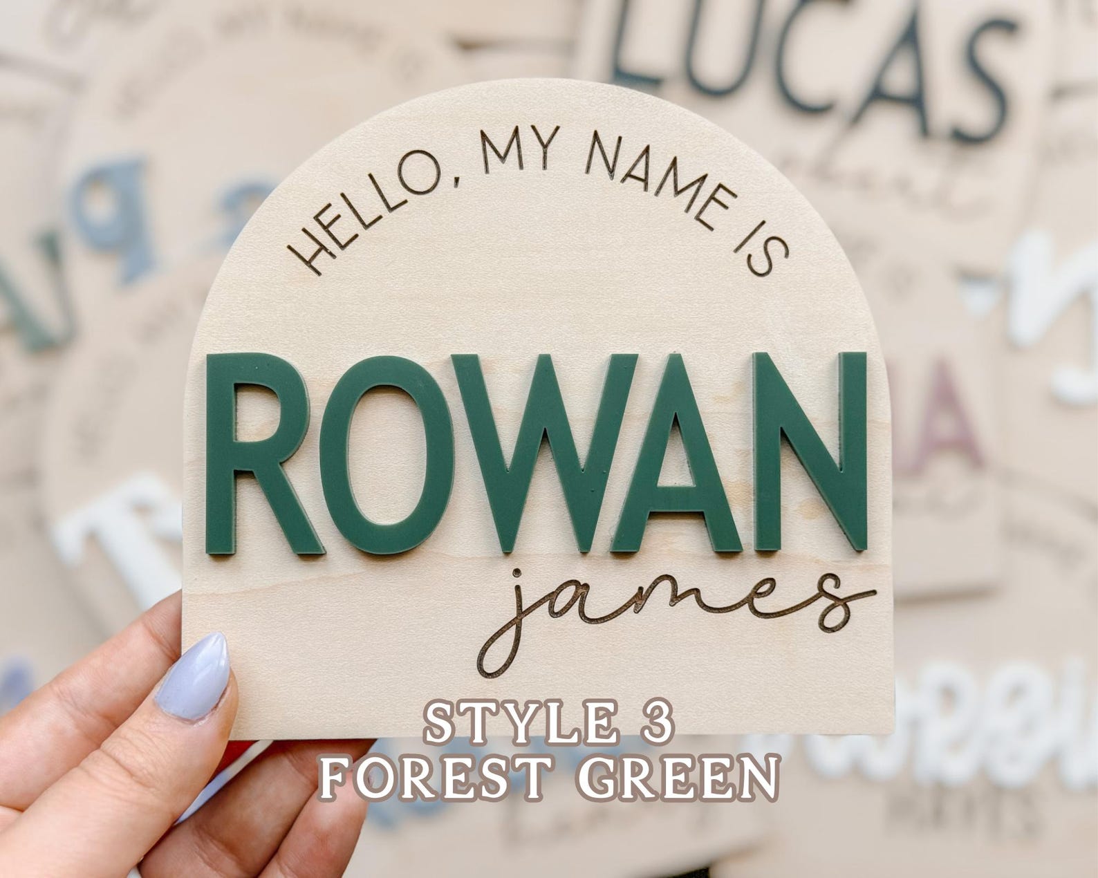 Baby Name Announcement Sign Hello My Name is Sign Fresh 48 Photo Prop ...
