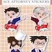 Ace Attorney || Objections and Phoenix Wright Sprite Stickers - Etsy