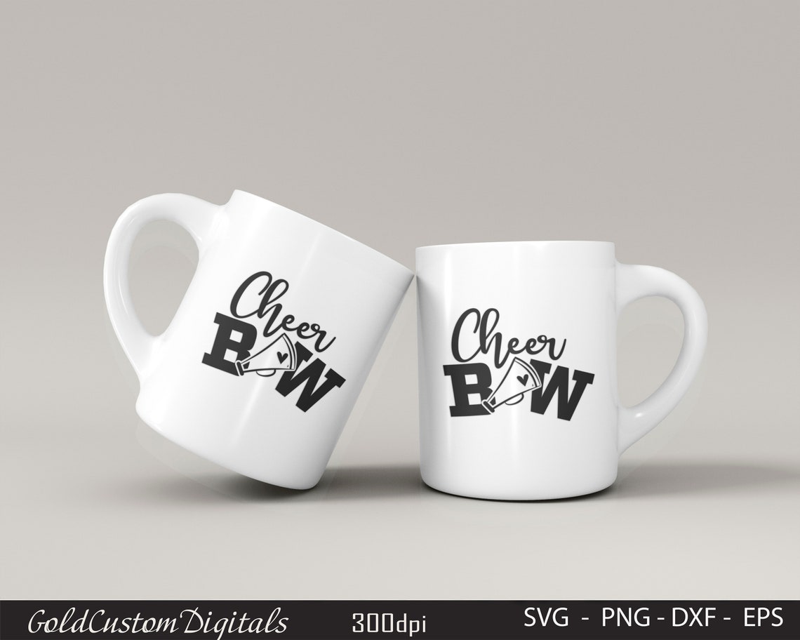 Cheer Bow Svg Cheerleader Svg Cheer Bow With Megaphone Svg - Etsy