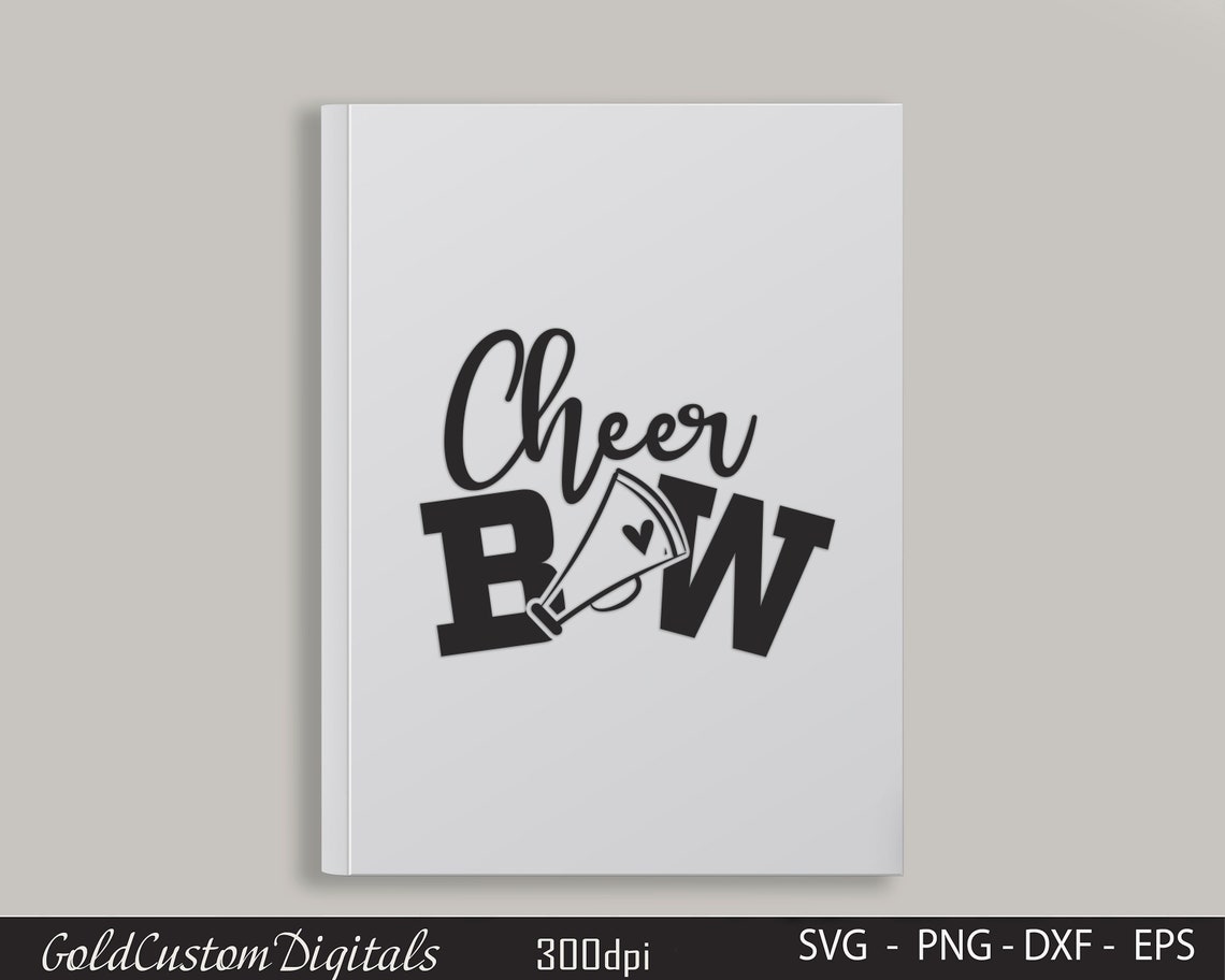 Cheer Bow Svg Cheerleader Svg Cheer Bow With Megaphone Svg - Etsy