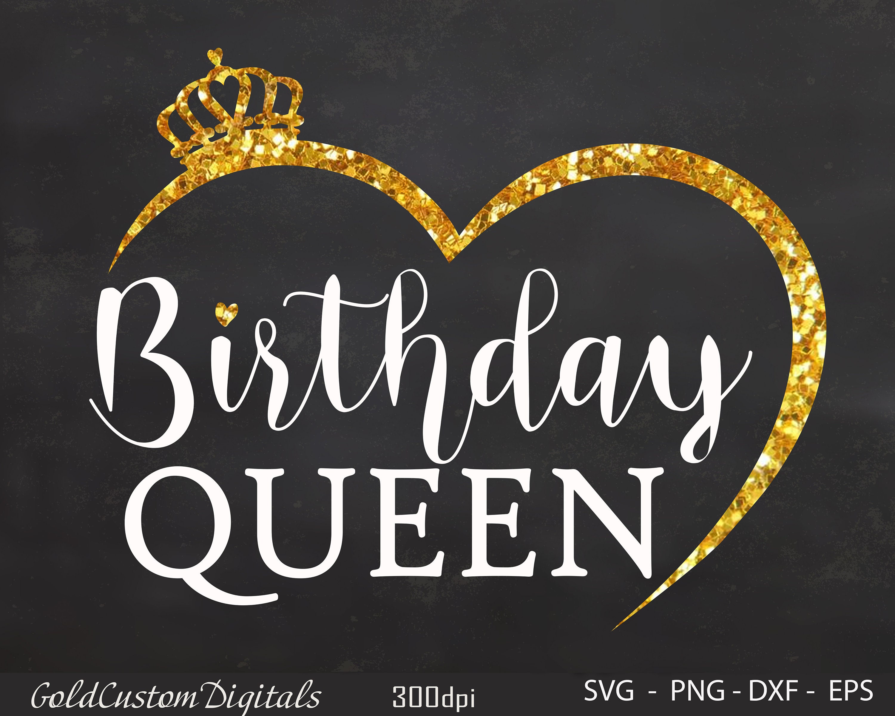 Birthday Queen Heart SVG, Birthday Svg,, Birthday Girl Svg, Birthday ...