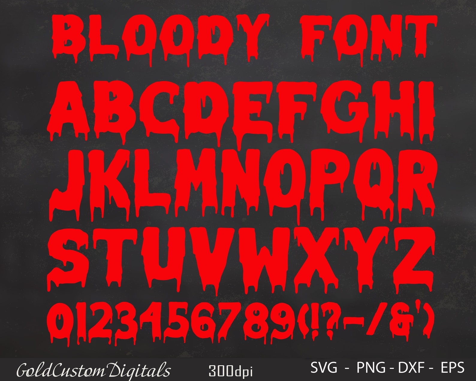Bloody Font SVG, Blood Alphabet SVG, Horror Font SVG, Terror Font Svg ...