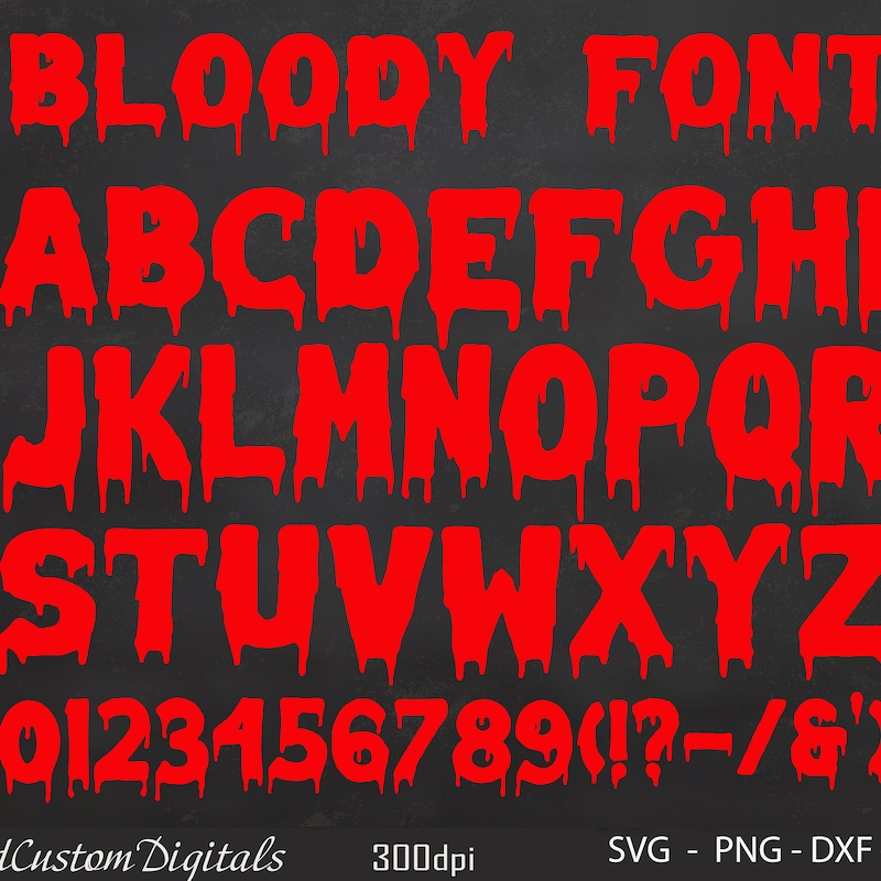 Terror on Fonts - Etsy