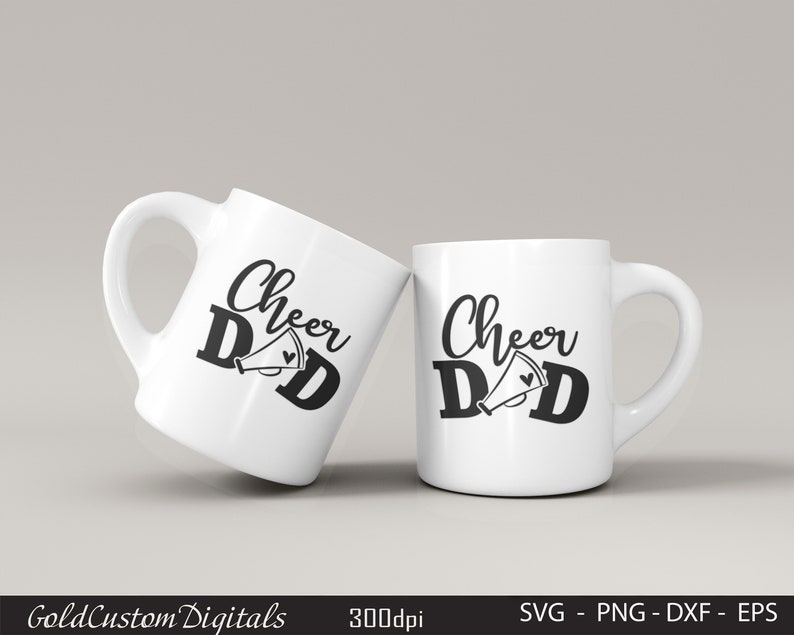 Cheer Dad Svg, Cheer Dad With Megaphone Svg, Dad Gift for Father's Day ...