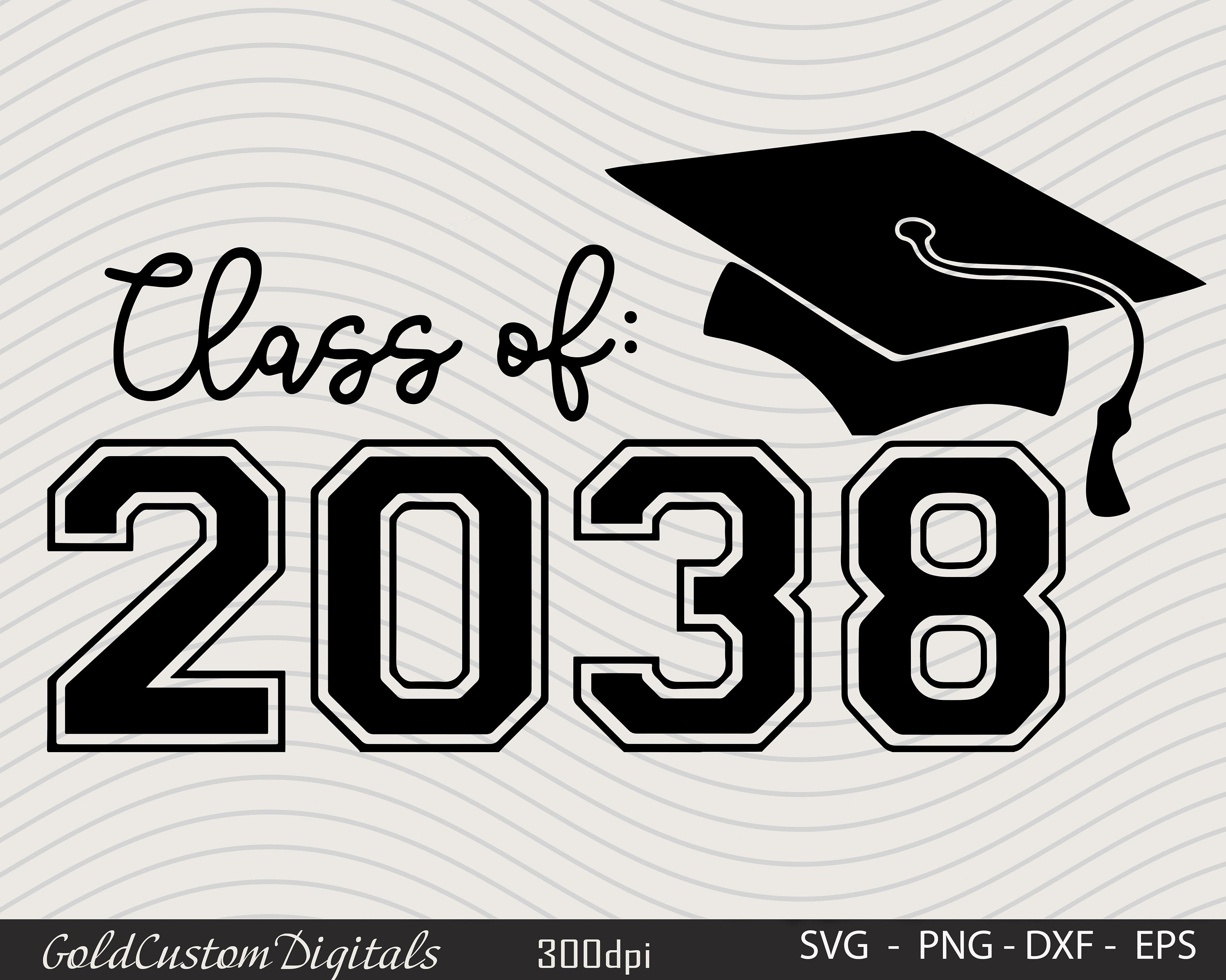 Graduation Cap Svg Class of 2038 Svg 2038 Graduation SVG - Etsy Singapore