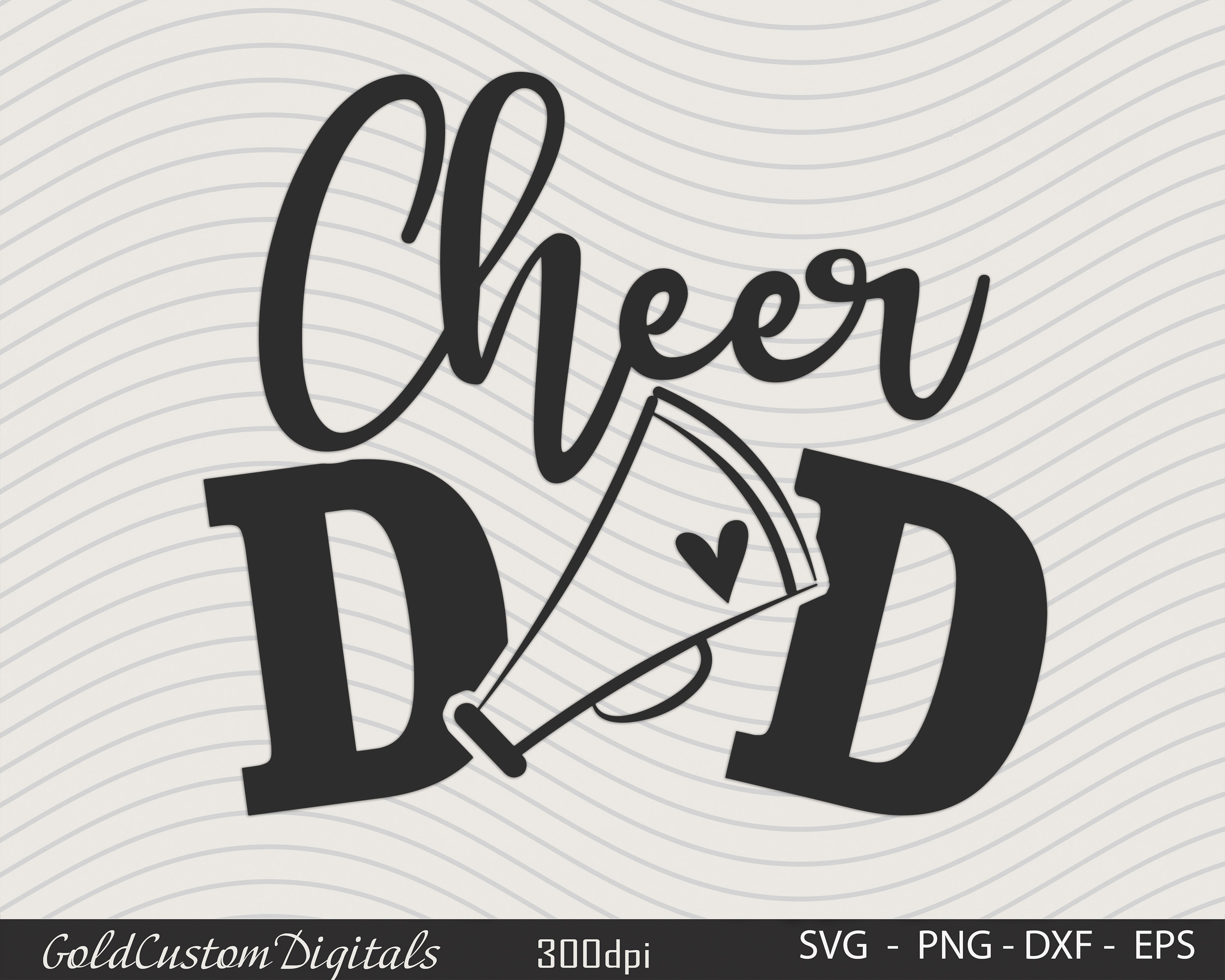 Cheer Dad Svg, Cheer Dad With Megaphone Svg, Dad Gift for Father's Day ...