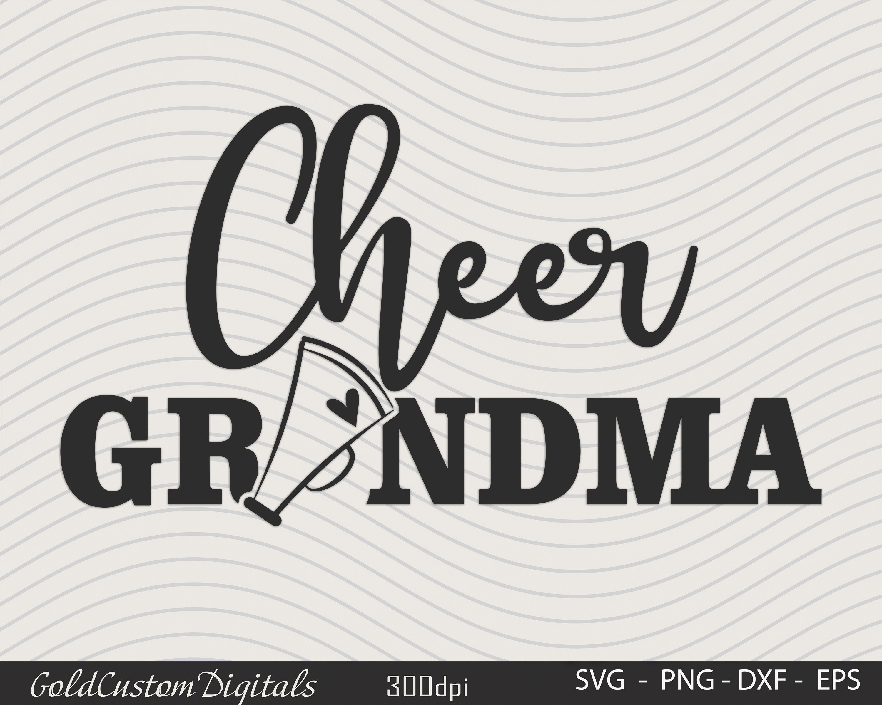 Cheer Grandma Svg, Cheerleader Svg, Cheer Grandma With Megaphone Svg ...