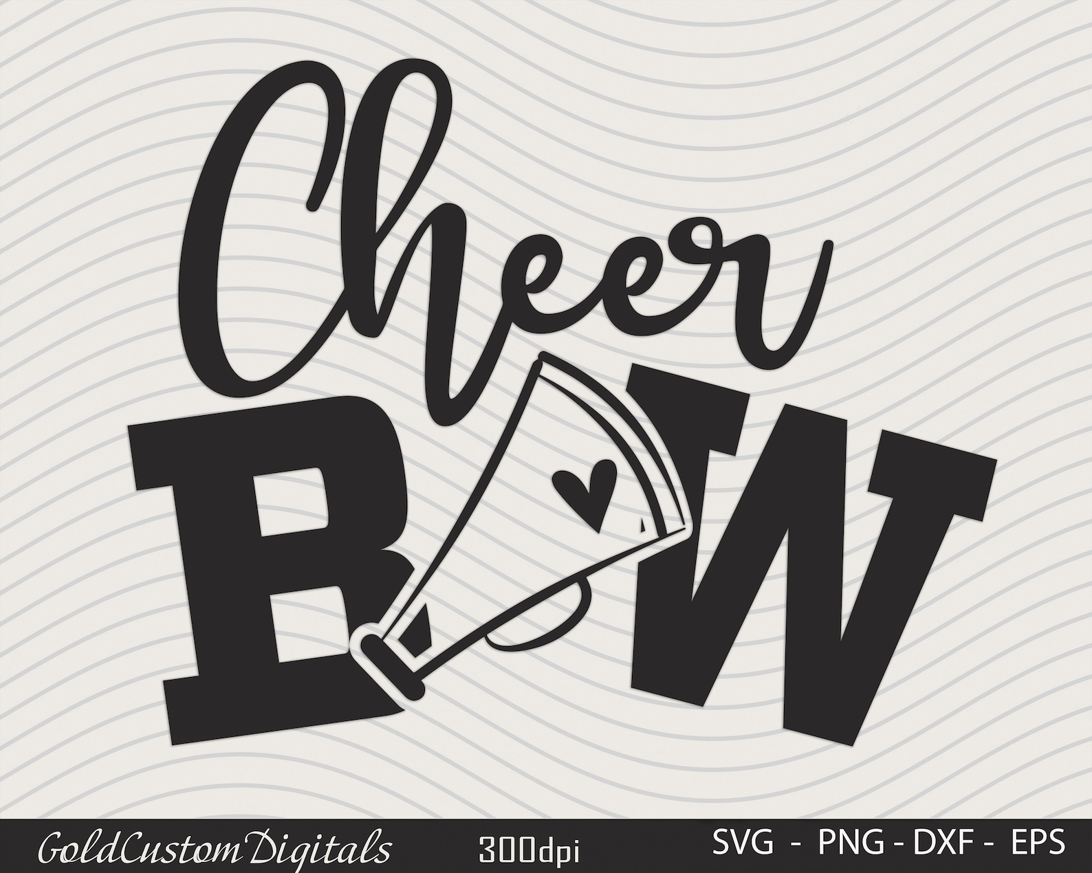 Cheer Bow Svg, Cheerleader Svg, Cheer Bow With Megaphone Svg, Cheer ...