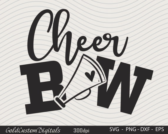 Cheer Bow Svg Cheerleader Svg Cheer Bow With Megaphone Svg - Etsy