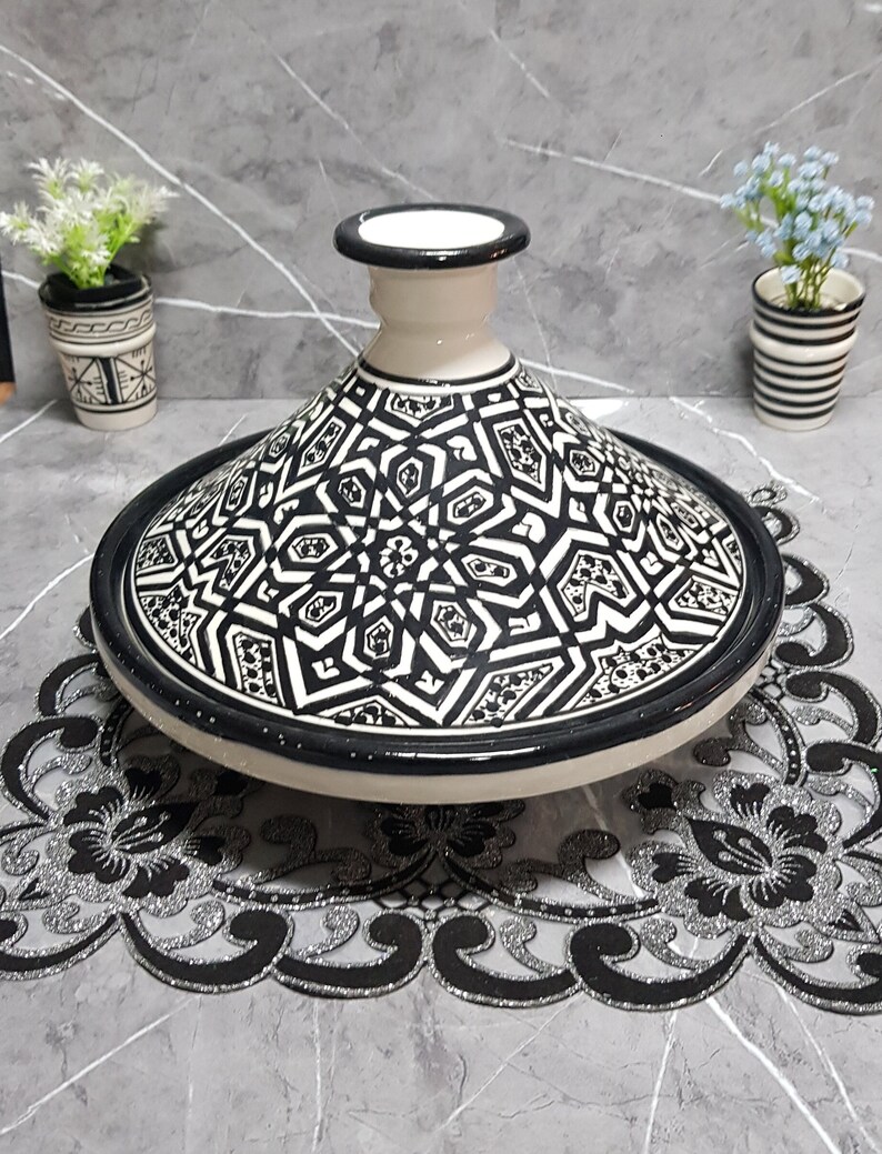 Handmade Moroccan Ceramic Tagine-traditional Pottery Serving Dish ...
