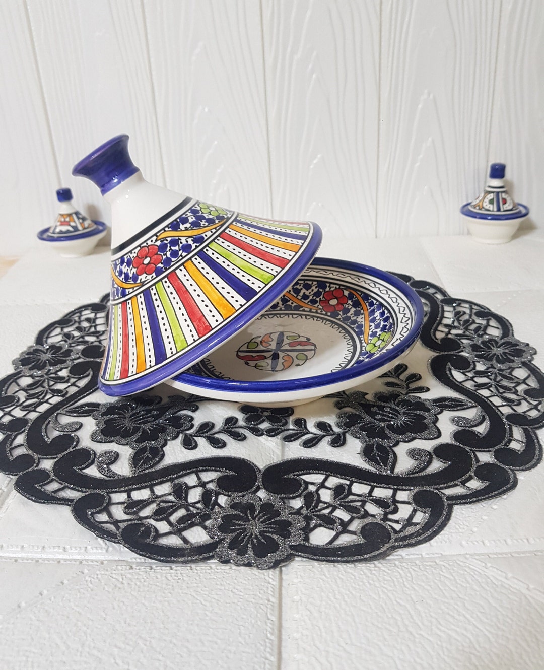 Handmade Moroccan Ceramic Tagine-traditional Pottery Serving Dish ...
