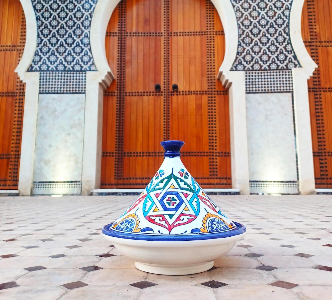 Hand Painted Moroccan Ceramic Tagine-traditional Moroccan Plates ...