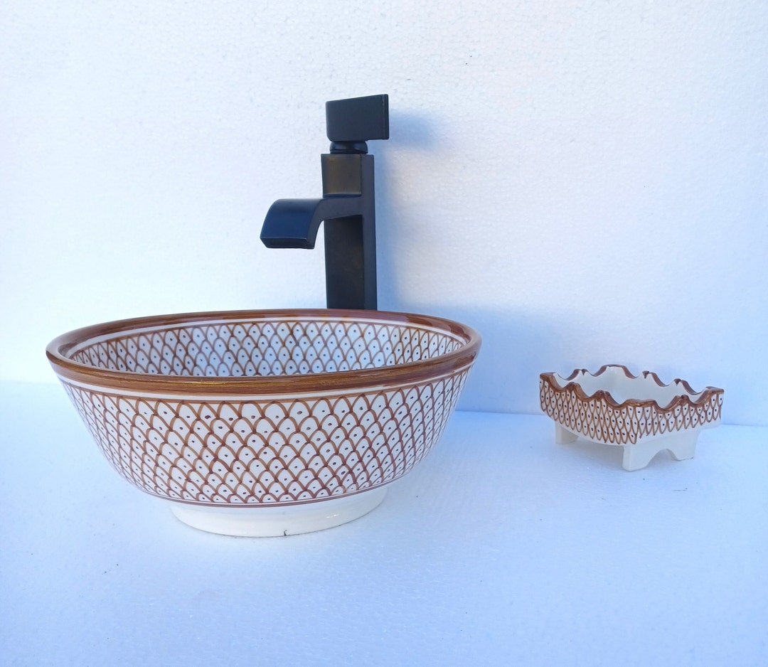 Moroccan Ceramic Wash Basin-handmade Ceramic Bathroom Sink-kitchen Tub ...