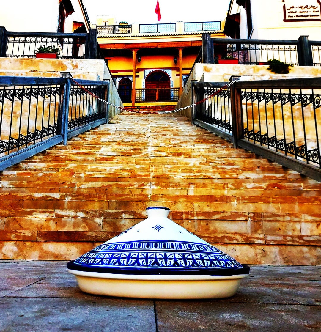 Handmade Ceramic Oval Moroccan Tagine-ceramic Serving Dish-moroccan ...