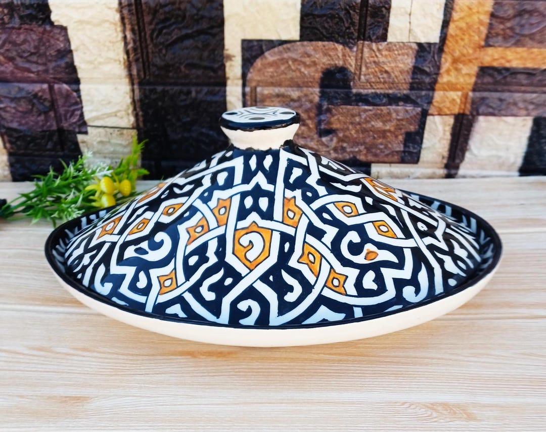 Handmade Ceramic Oval Moroccan Tagine-ceramic Serving Dish-moroccan ...