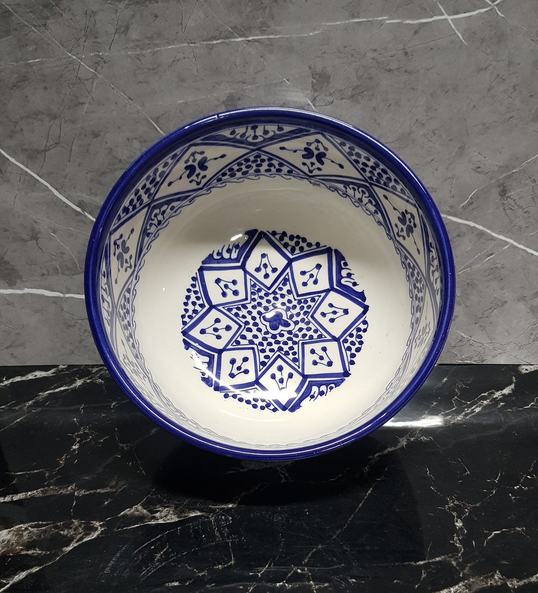 Handcrafted Moroccan Ceramic Bowl-hand-painted Ceramic Salad Bowls ...