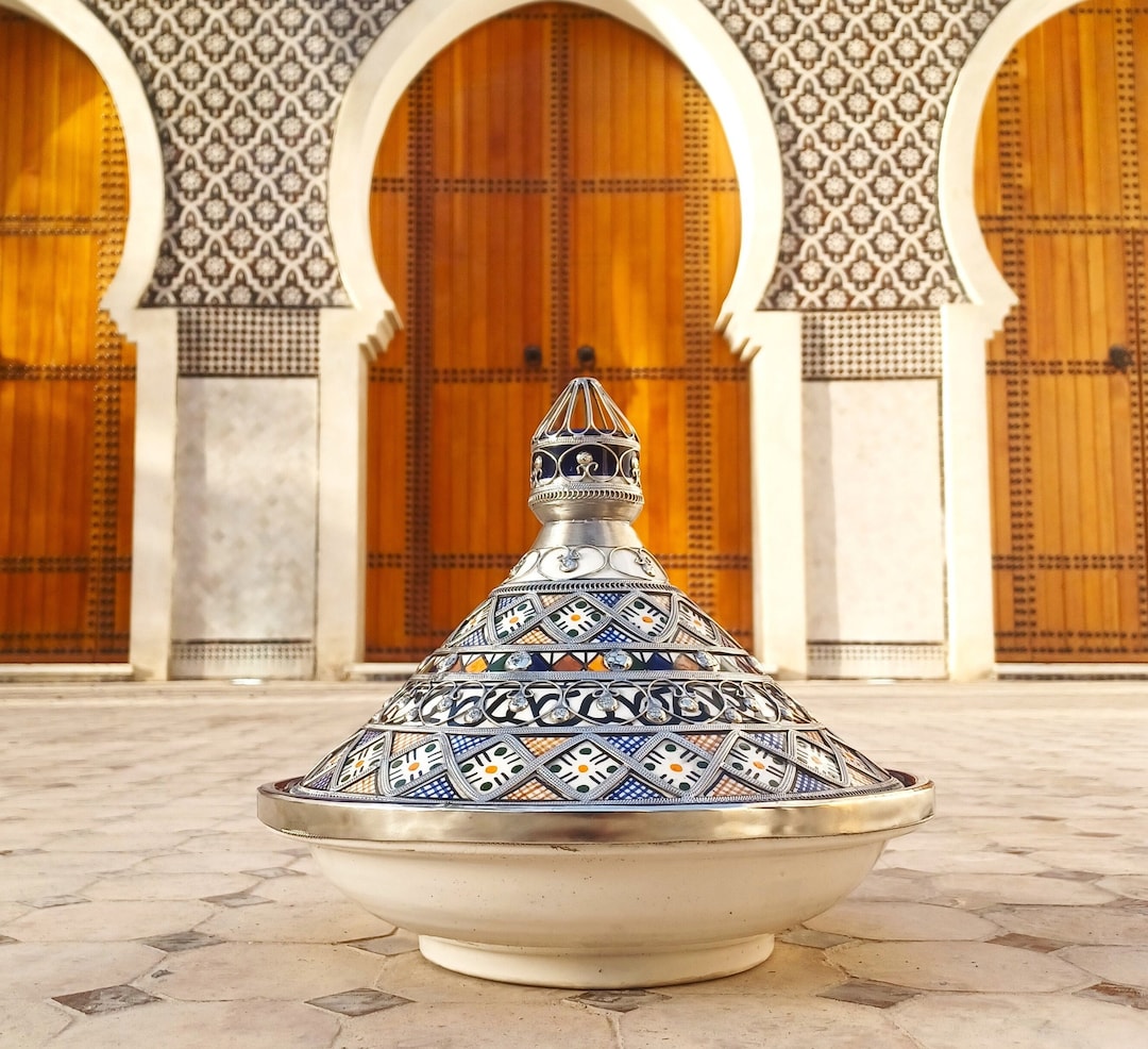 Moroccan Ceramic Tagine With Silver Inlays-decorative Tagine-inlaid ...