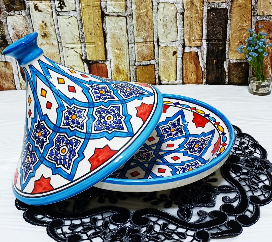 Handmade Moroccan Ceramic Tagine-pottery Tagine for Serving Meals ...