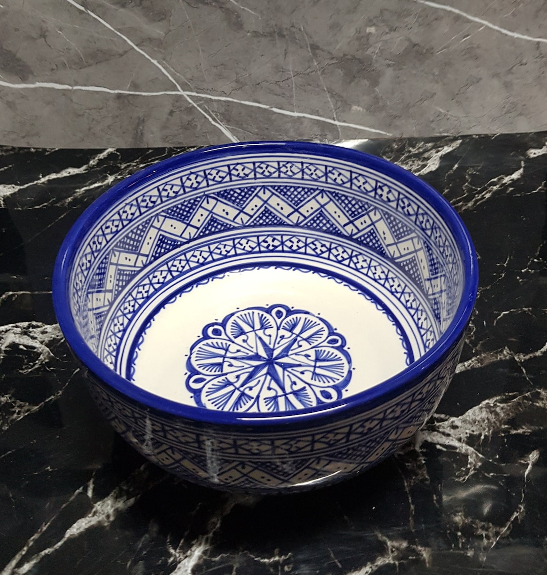 Handcrafted Moroccan Ceramic Bowl-hand-painted Ceramic Salad Bowls ...
