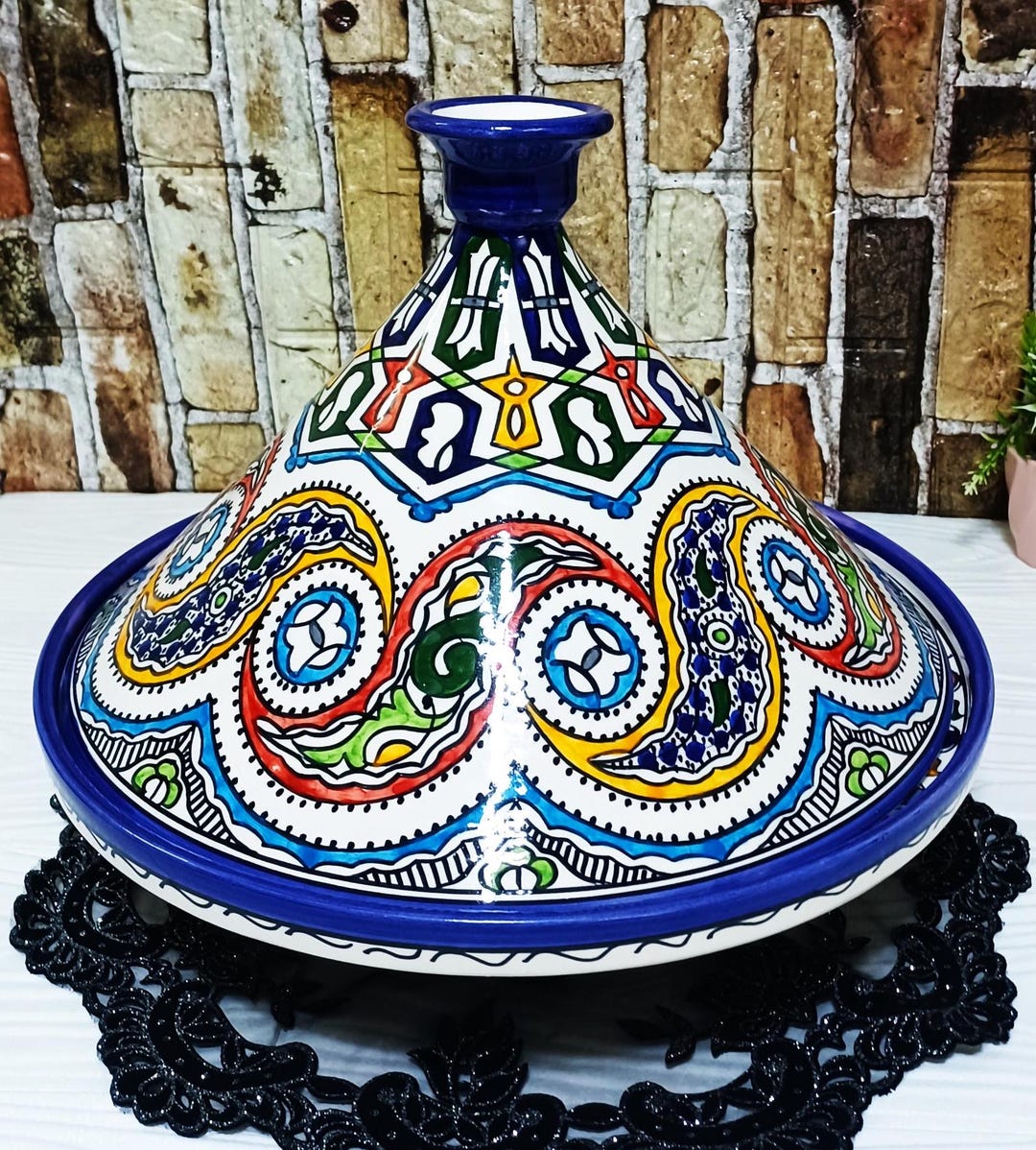 Handmade Moroccan Ceramic Tagine-pottery Tagine for Serving Meals ...