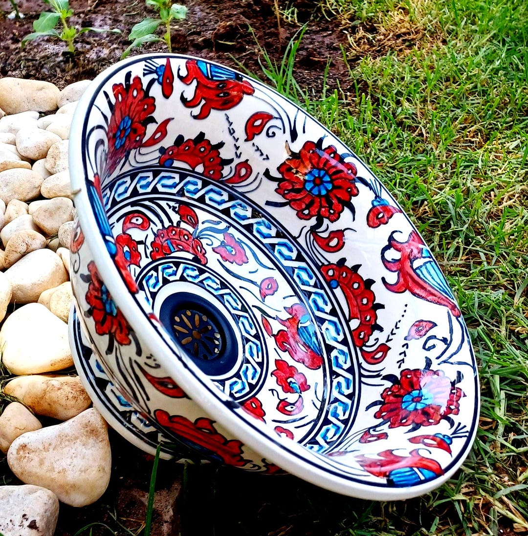 Hand Painted Ceramic Bathroom Wash Basin-modern Bathroom Sinks-handmade ...