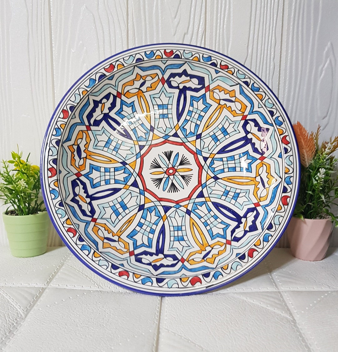 Hand Painted Moroccan Ceramic Plate-perfect Ceramic Serving Dish ...