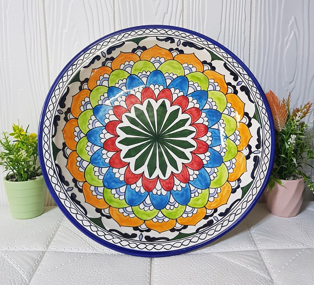 Hand Painted Moroccan Ceramic Plate-perfect Ceramic Serving Dish ...